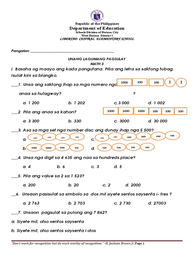 Math 1st Summative | PDF