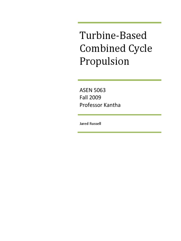 Turbine Based Combined Cycle Propulsion Pdf Jet Engine Aerodynamics