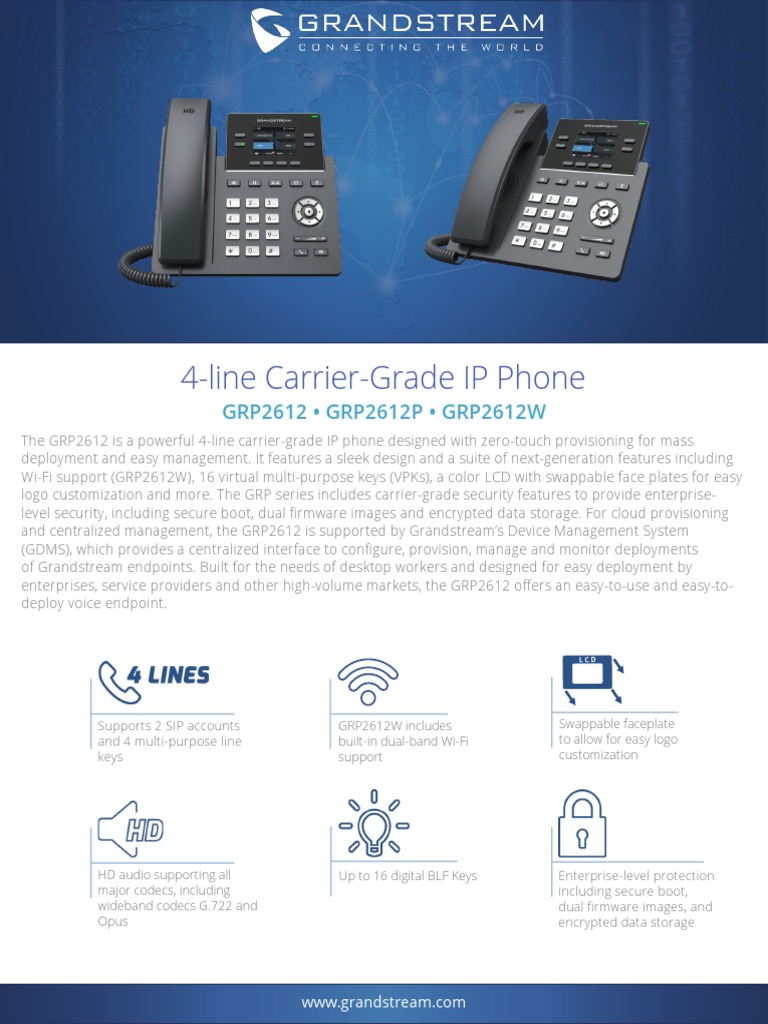 Grandstream GRP2612 (P.W) | PDF | Session Initiation Protocol ...