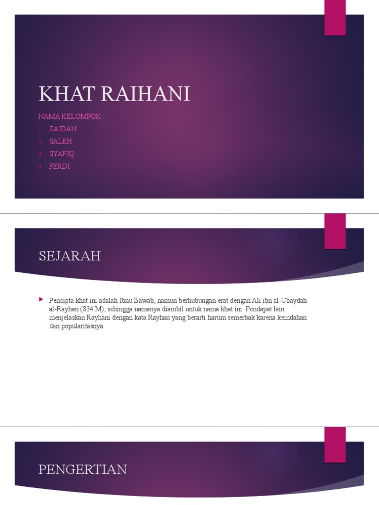 Khat Raihani | PDF | Sejarah | Agama & Spiritualitas
