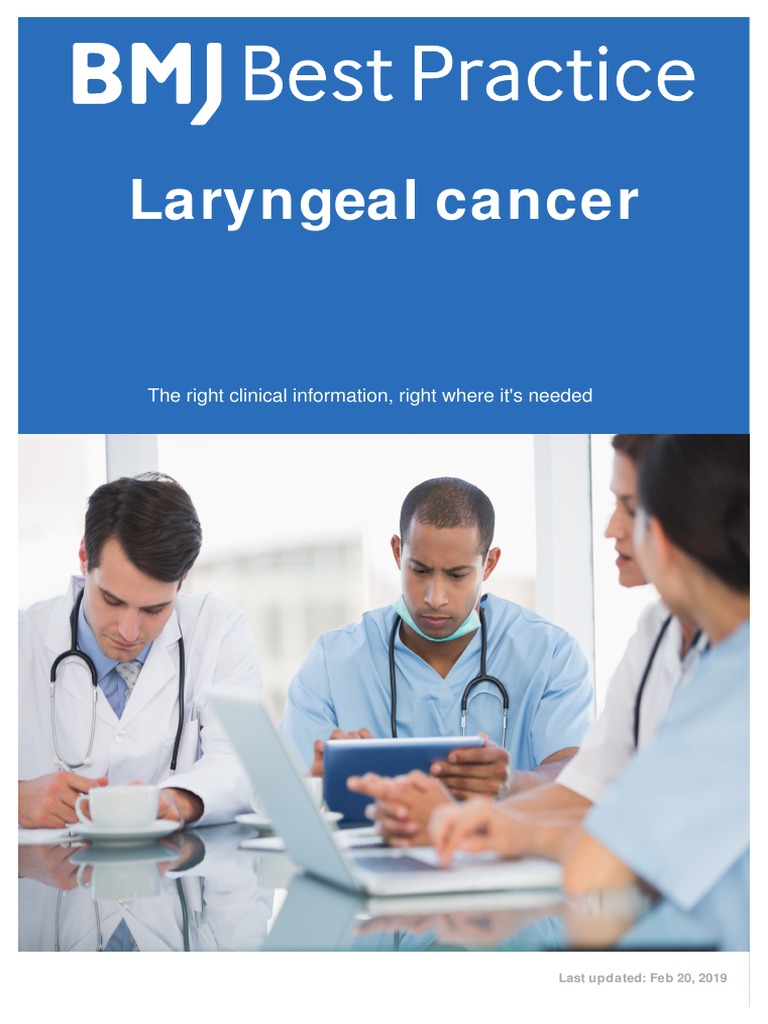 Glottic Cancer BMJ | PDF | Head And Neck Cancer | Larynx