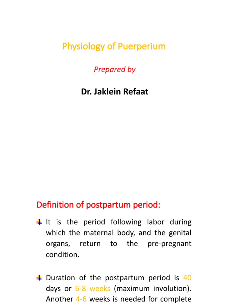7-Physiology of Normal Puerperium | PDF | Postpartum Period | Menstruation