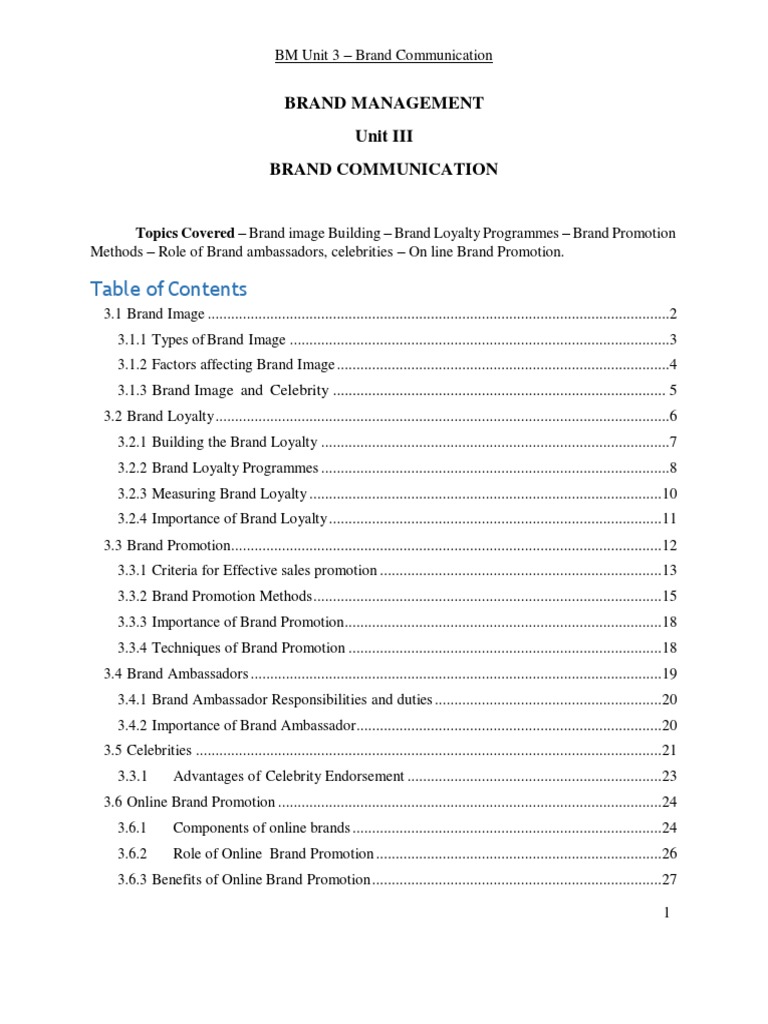 BM Unit 3 | Download Free PDF | Brand | Marketing