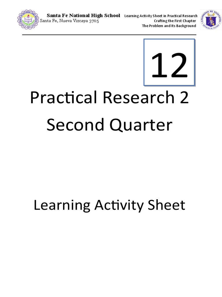 Practical Research 2 Second Quarter: Learning Activity Sheet | PDF ...