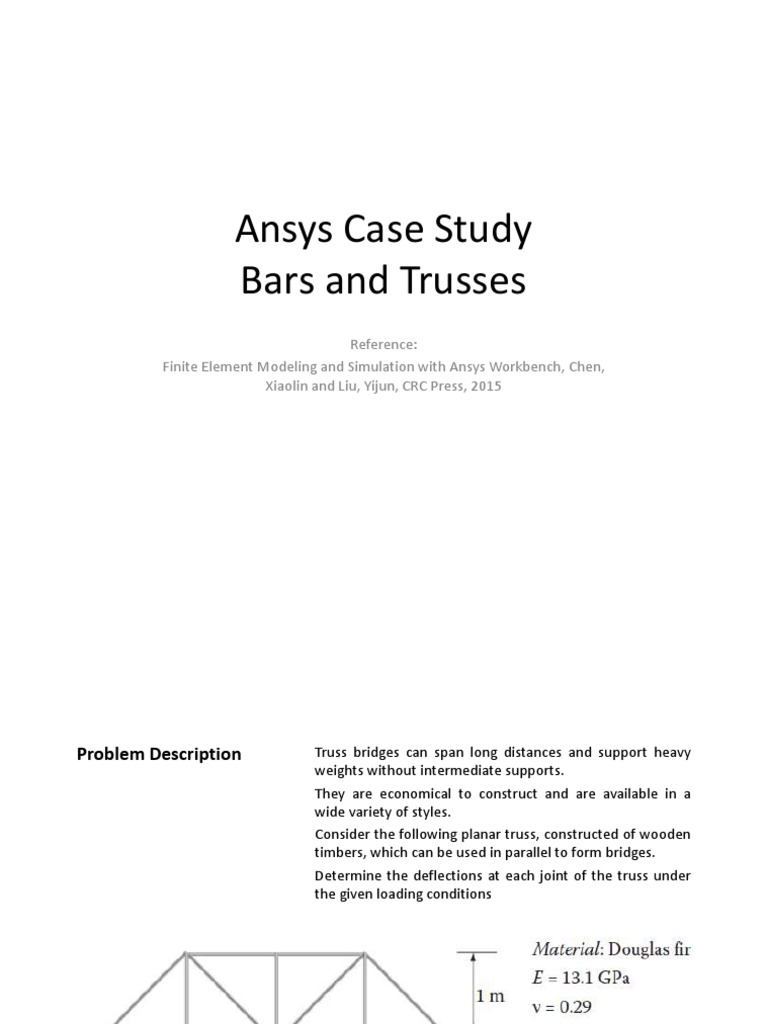 06 Ansys Case Study - Bars and Trusses | PDF | Truss | Elasticity (Physics)
