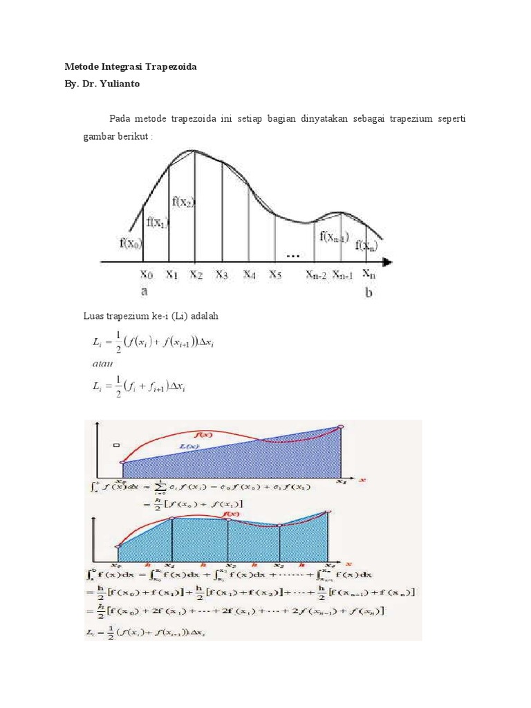 Integrasi Metode Trapezoid MATLAB | PDF