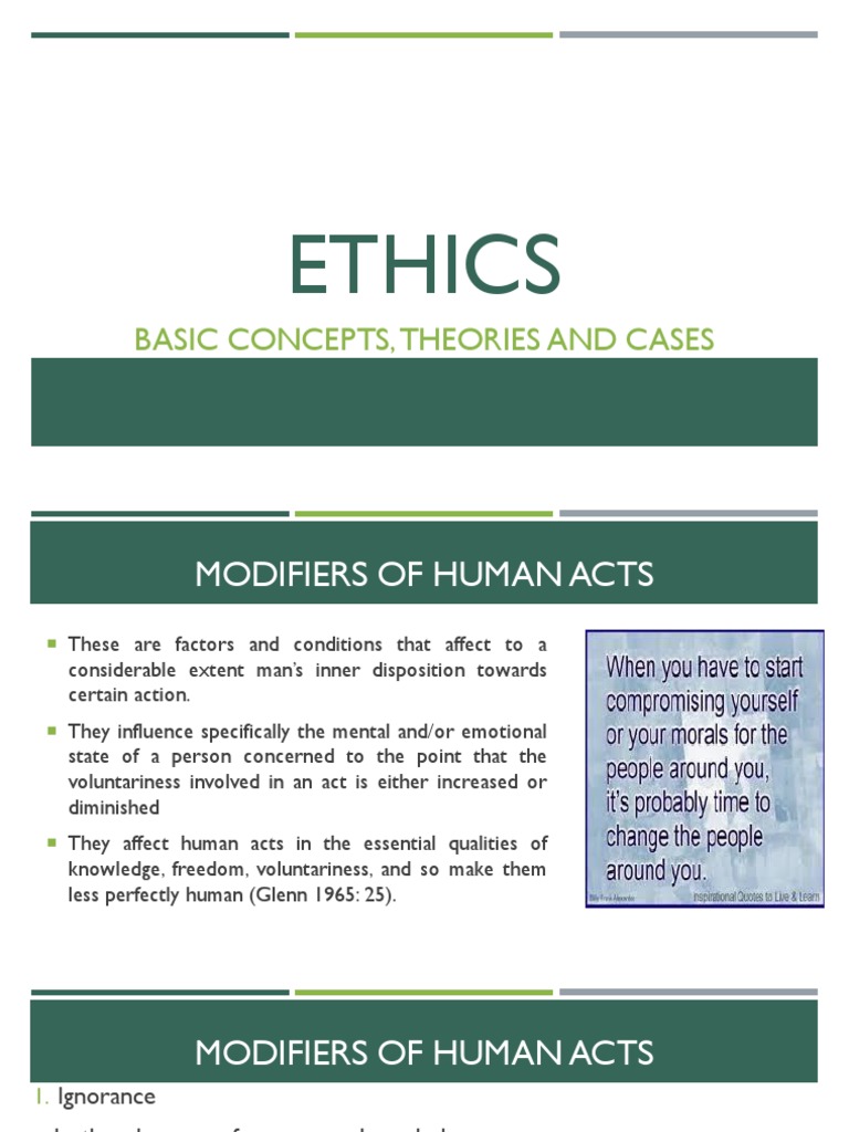 Ethics: Basic Concepts, Theories and Cases | PDF | Emotions | Free Will