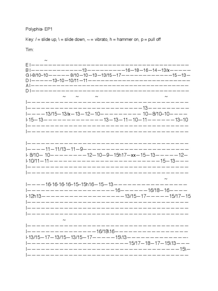 Polyphia EP1 Tab | PDF