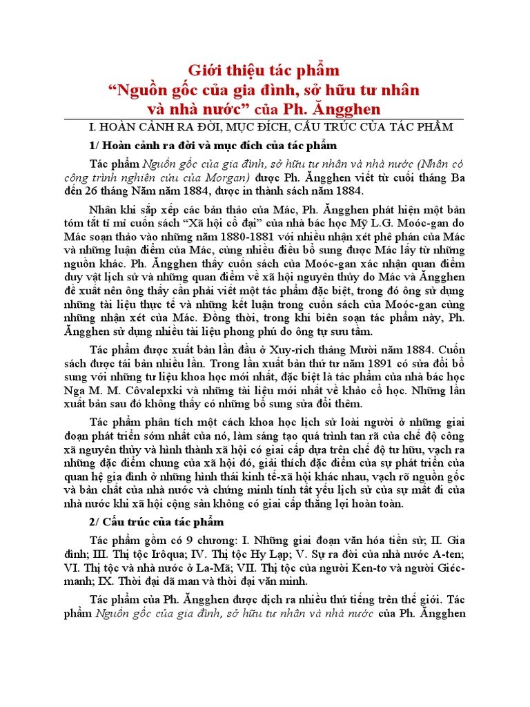 LDT, (12) Gioi Thieu Tac Pham Nguon Goc Cua Gia Dinh, So Huu Tu Nhan... | PDF