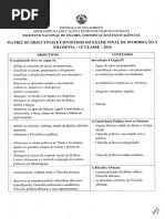 12a classe - Matrizes de Objectivos e conteudos Exames Finais 2025 | PDF