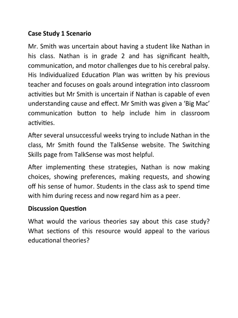 Case Study 1 Scenario | PDF