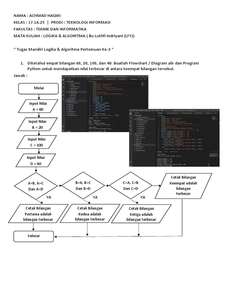 Tugas Individu Logika Algoritma 3 | PDF