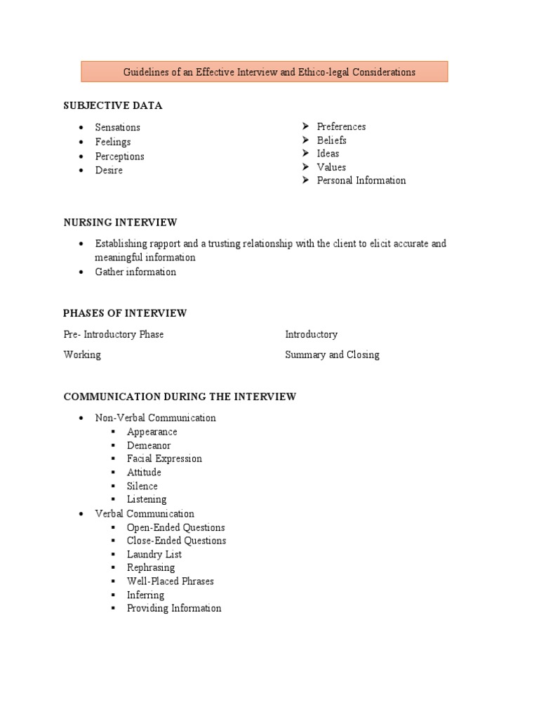 Effective Interview Guidelines and Ethics | PDF | Informed Consent ...