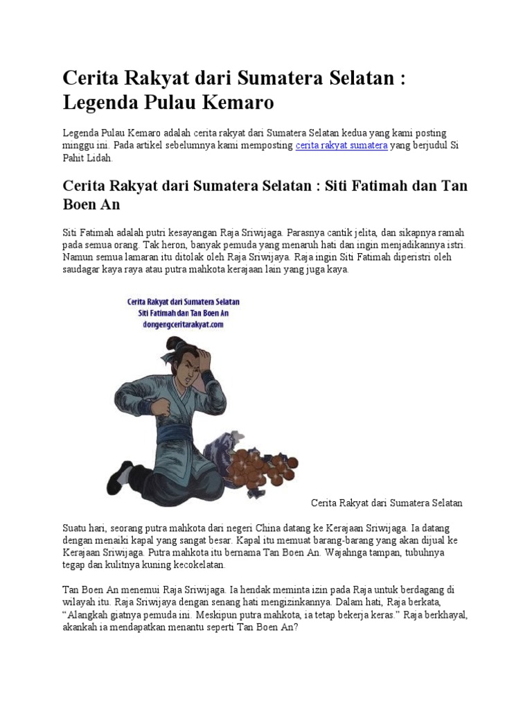 Cerita Rakyat Dari Sumatera Selatan | PDF | Puisi