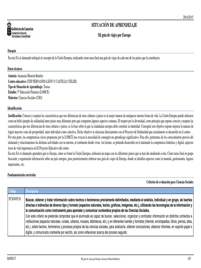 Mi Guia de Viajes Por Europa | PDF | Aprendizaje | Unión Europea