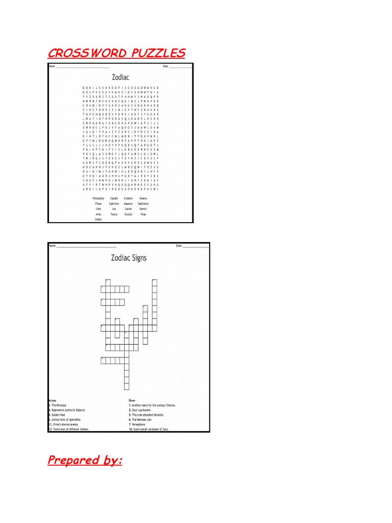 Maths in Astrology (Crossword Puzzle) | PDF