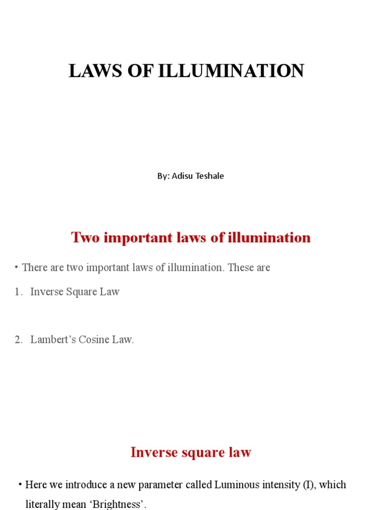 Laws of Illumination Explained | PDF | Lighting | Trigonometric Functions