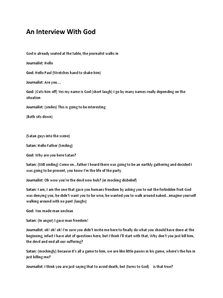 Church Drama Script | Download Free PDF | Satan | God