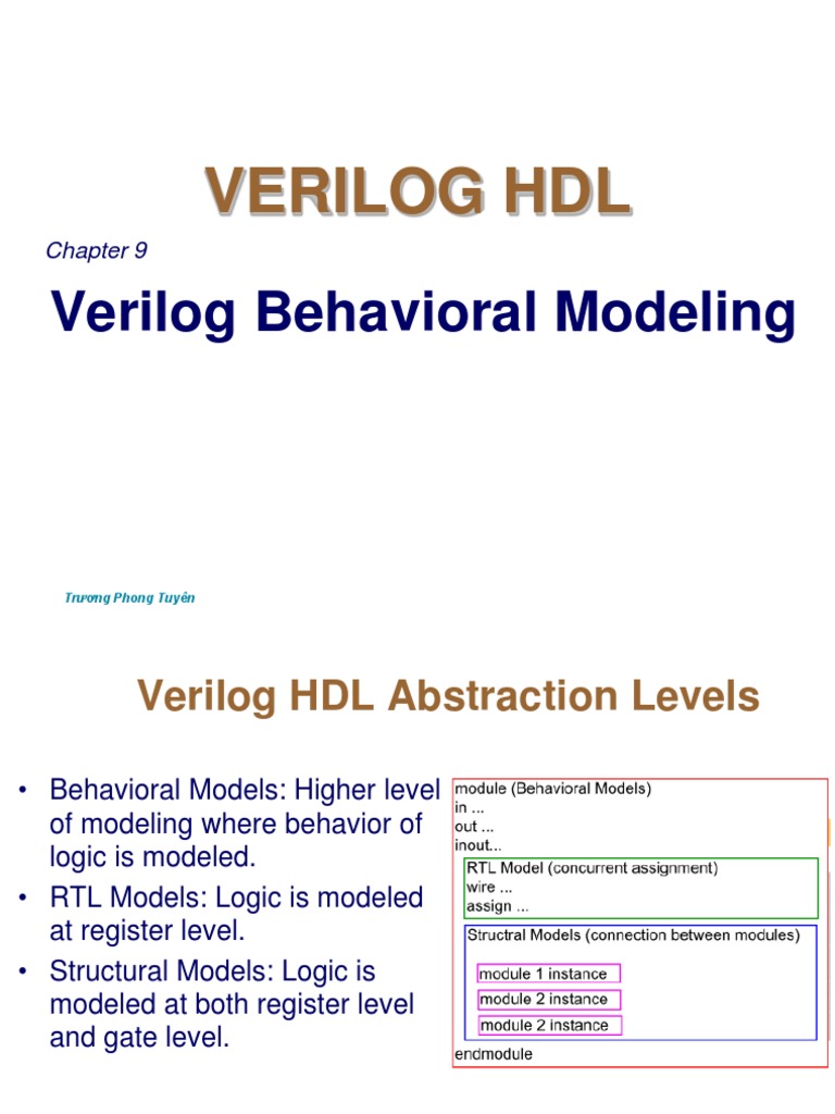 Chapter 9 Verilog Behavioral Modeling Pdf Control Flow Hardware Description Language 