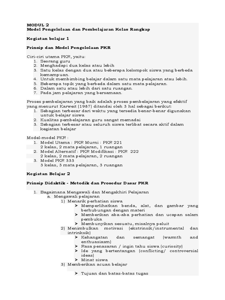 Resume PKR Modul 2 | PDF