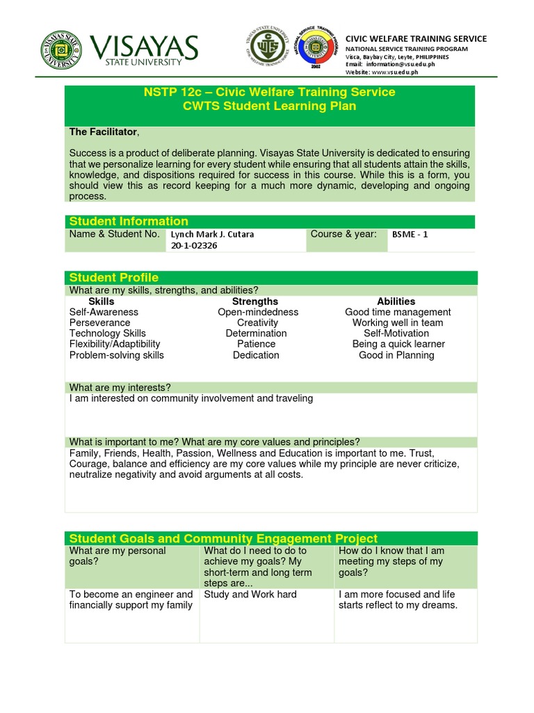 Cutara CWTS Learning Task 1.1.2 | PDF | Learning | Courage