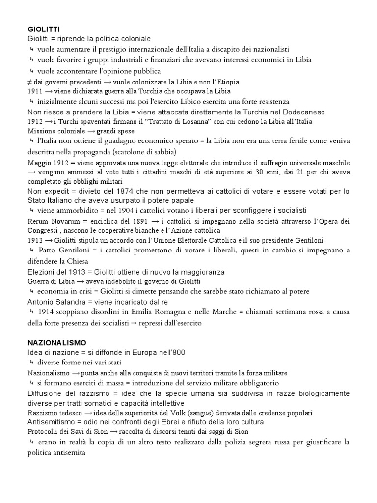 Giolitti, Prima Guerra Mondiale | PDF