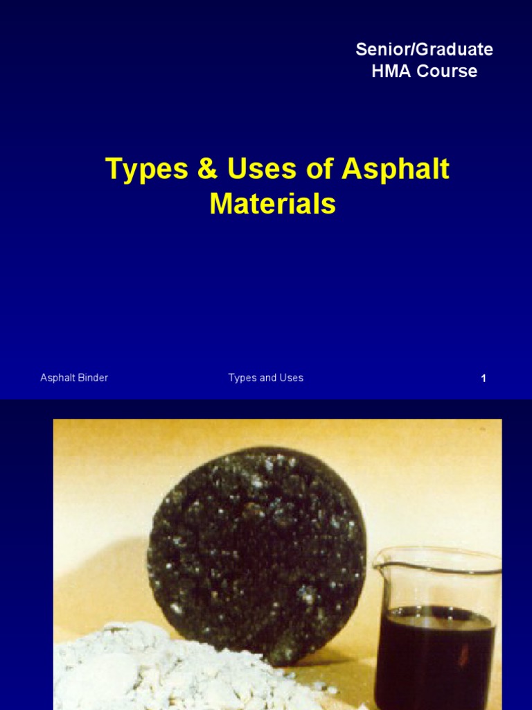 Types and Uses of Asphalt Binder | PDF | Asphalt | Petroleum