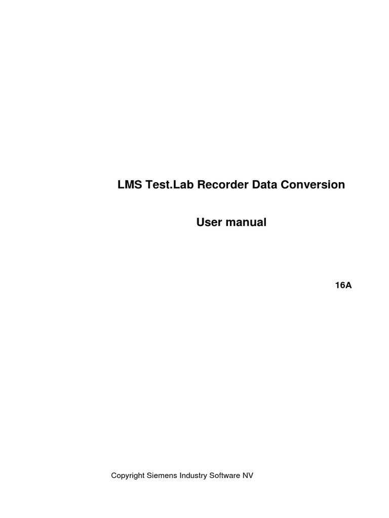 LMS Test - Lab Recorder Data Conversion | PDF | Bandwidth (Signal ...