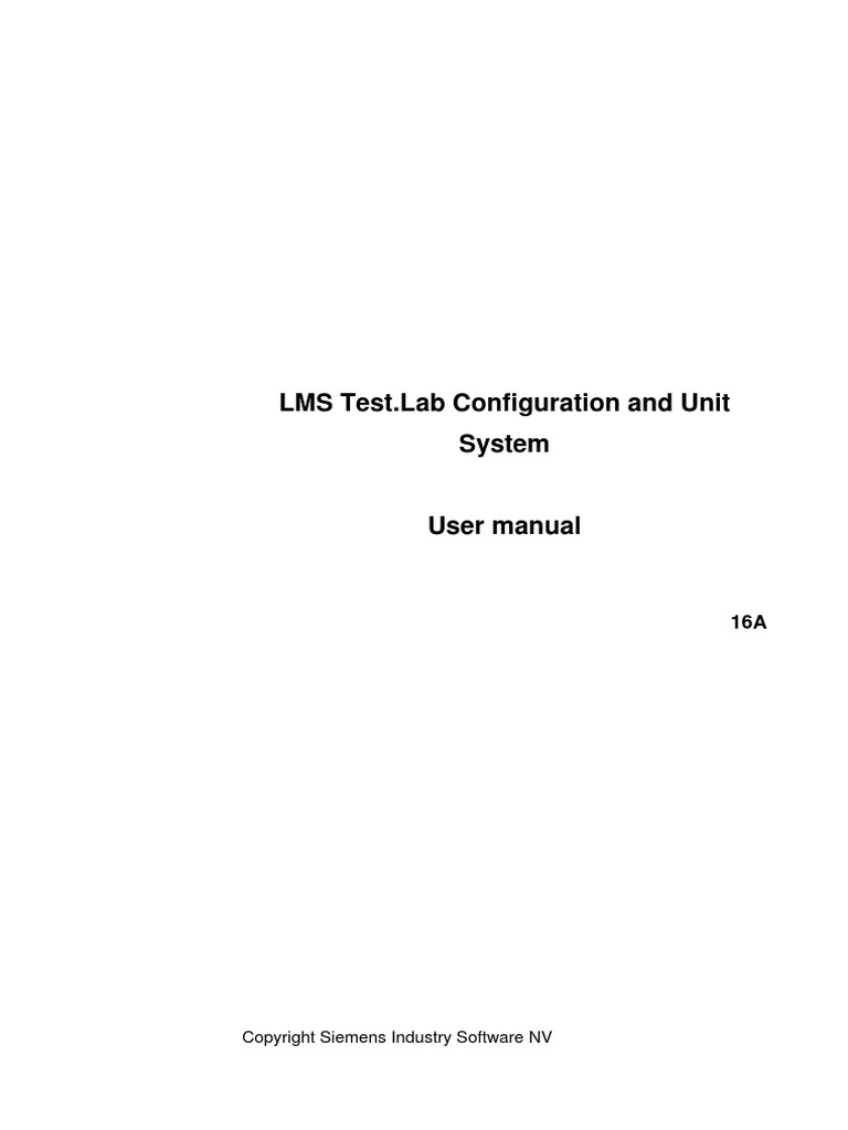 LMS Test - Lab Configuration and Unit System | Download Free PDF ...