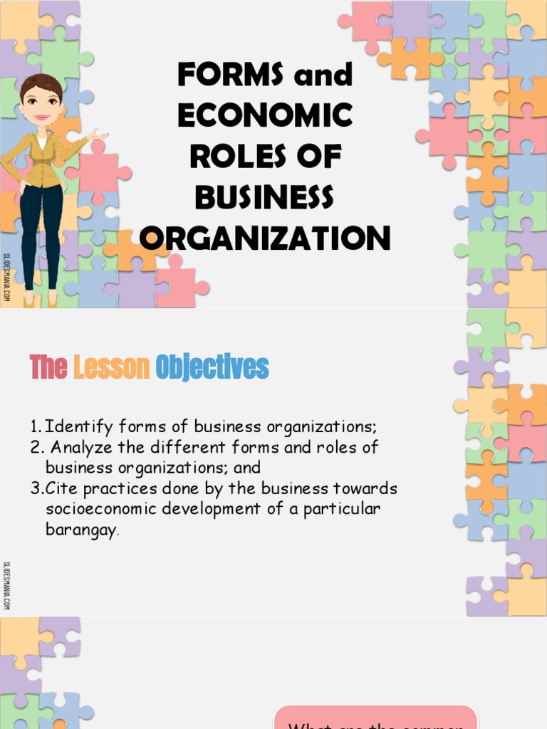 Economic Roles of Business Organizations | PDF | Business | Corporate ...