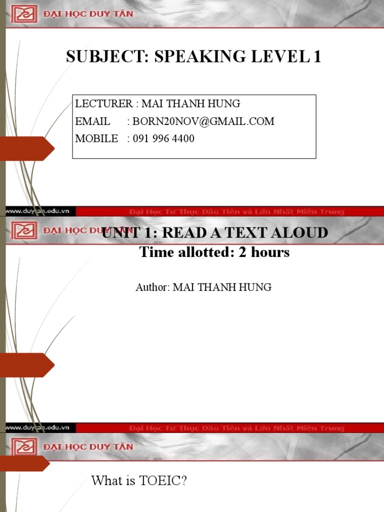 ENG 119 - Speaking - Level 1 - 2020S - Lecture Slides - 01, 02 | PDF | English Language | Consonant