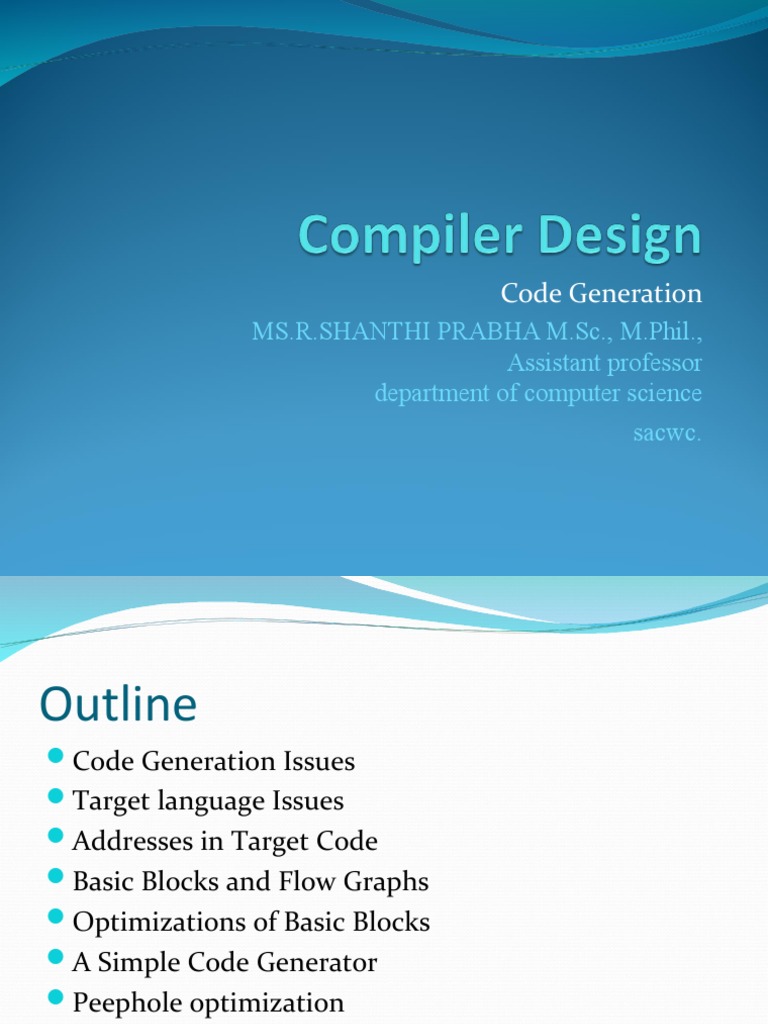 Compiler Design - Code Generation | PDF | Computer Engineering ...