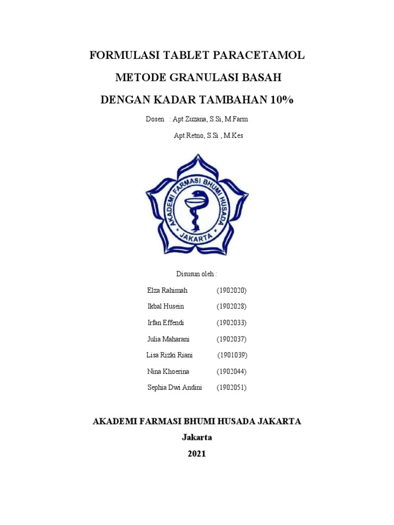 LAPORAN PRAKTIKUM TEKNIK SEDIAAN SOLID Tablet | PDF