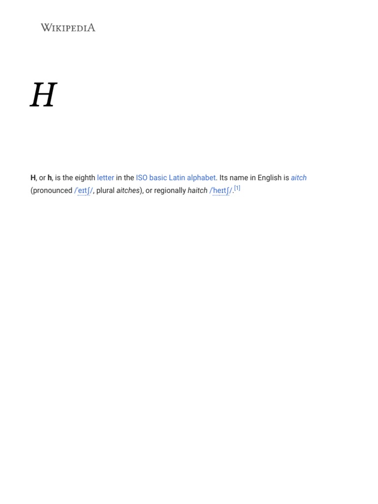 Understanding the Letter H in Latin | PDF | Writing | Phonetics