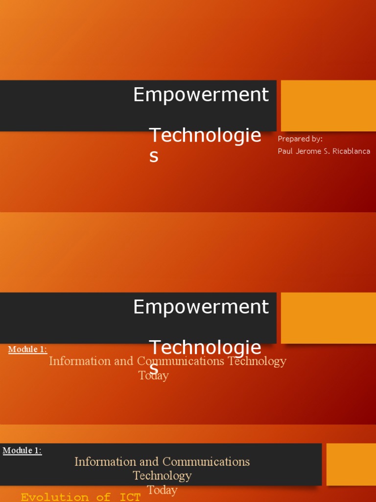 Empowerment Technologie S: Prepared By: Paul Jerome S. Ricablanca | PDF ...