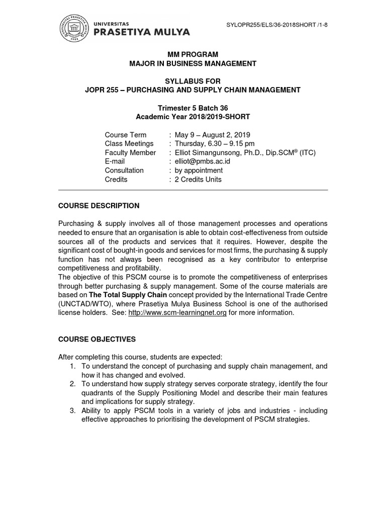PSCM | PDF | Supply Chain Management | Supply Chain