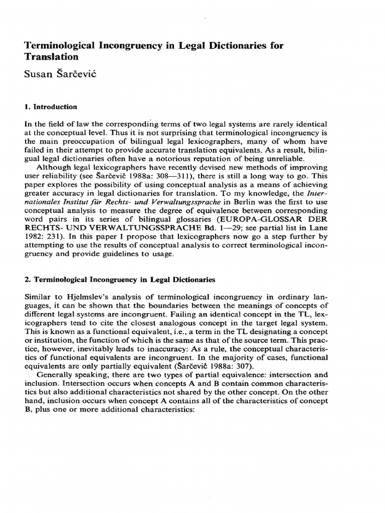 Terminological Incongruency in Legal Dictionaries | PDF | Mortgage Loan ...