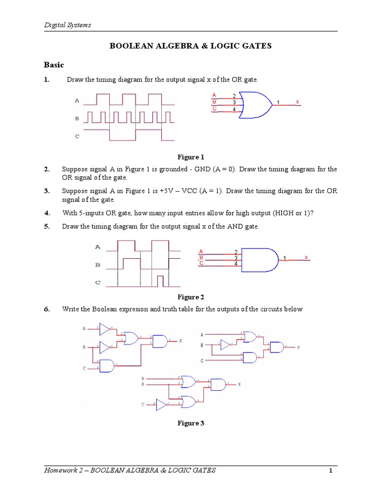 Homework Chapter2 | PDF | Logic Gate | Boolean Algebra