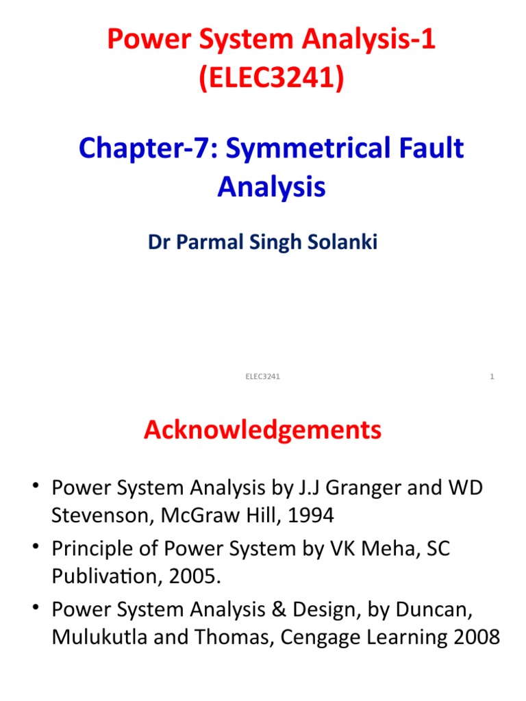Power System Fault Analysis | PDF | Electrical Network | Transformer