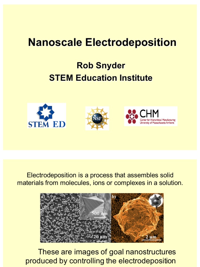 Nanoscale Electrodeposition Process Guide | PDF | Anode | Redox
