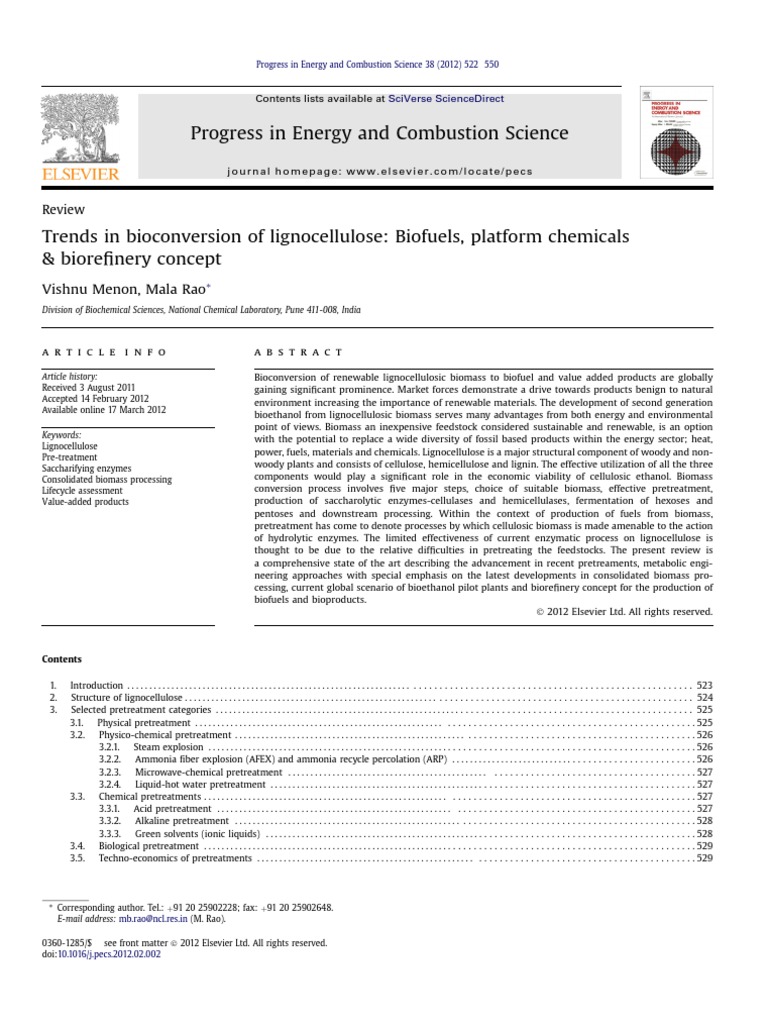 Trends in Bioconversion of Lignocellulose Steam Explosion - Unlocked ...