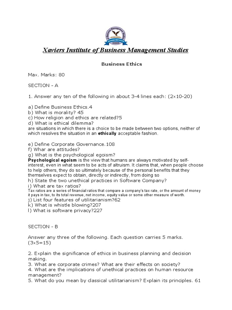 Business Ethics and Corporate Responsibility | PDF | Corporate Social ...