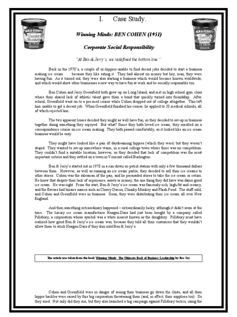 Ben & Jerry - S Case Study | PDF