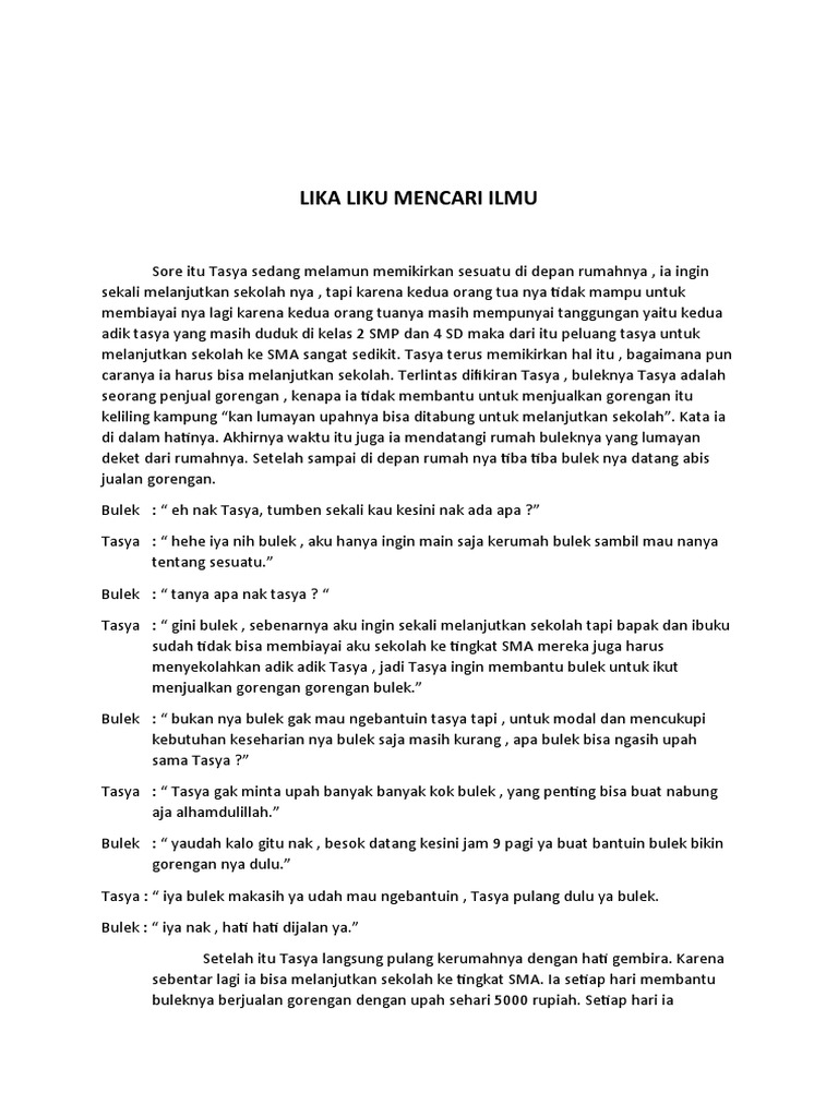 Lika Liku Mencari Ilmu | PDF