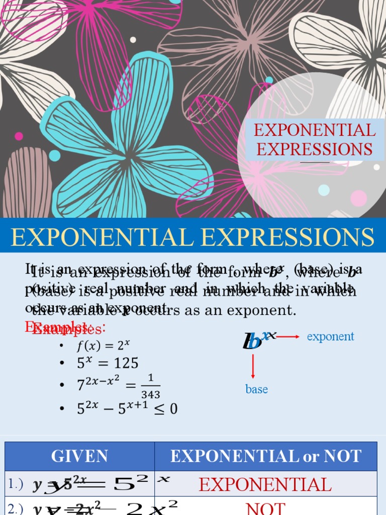 08 Exponential Expressions | PDF | Exponentiation | Equations