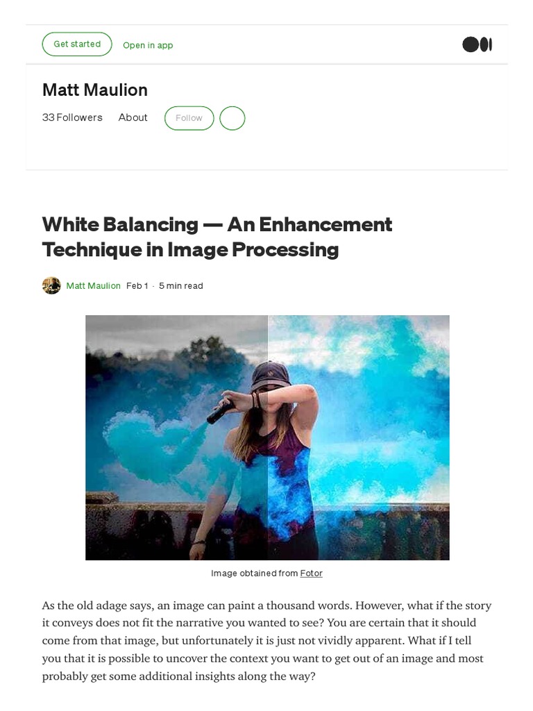 White Balancing - An Enhancement Technique in Image Processing - by ...