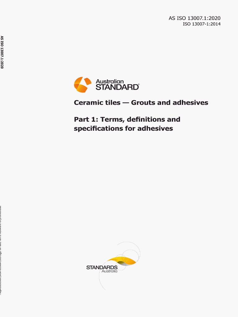 As Iso 13007.1-2020 | PDF