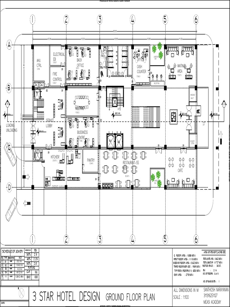 3 Star Hotel Design: Ground Floor Plan | PDF