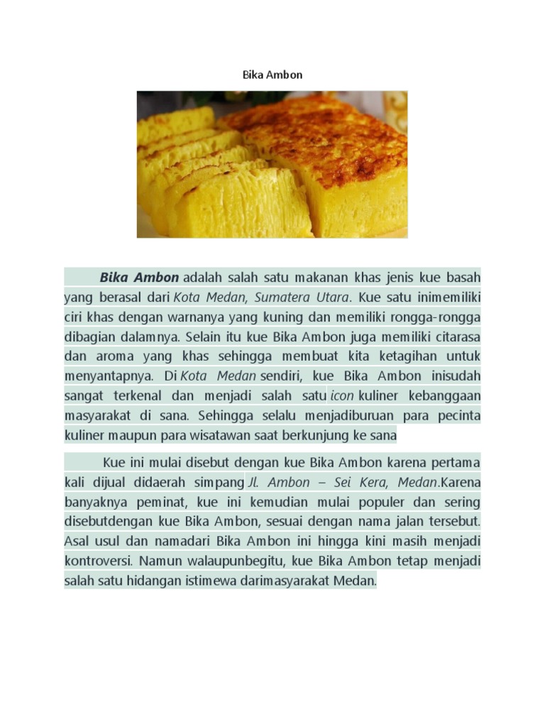 Bika Ambon | PDF