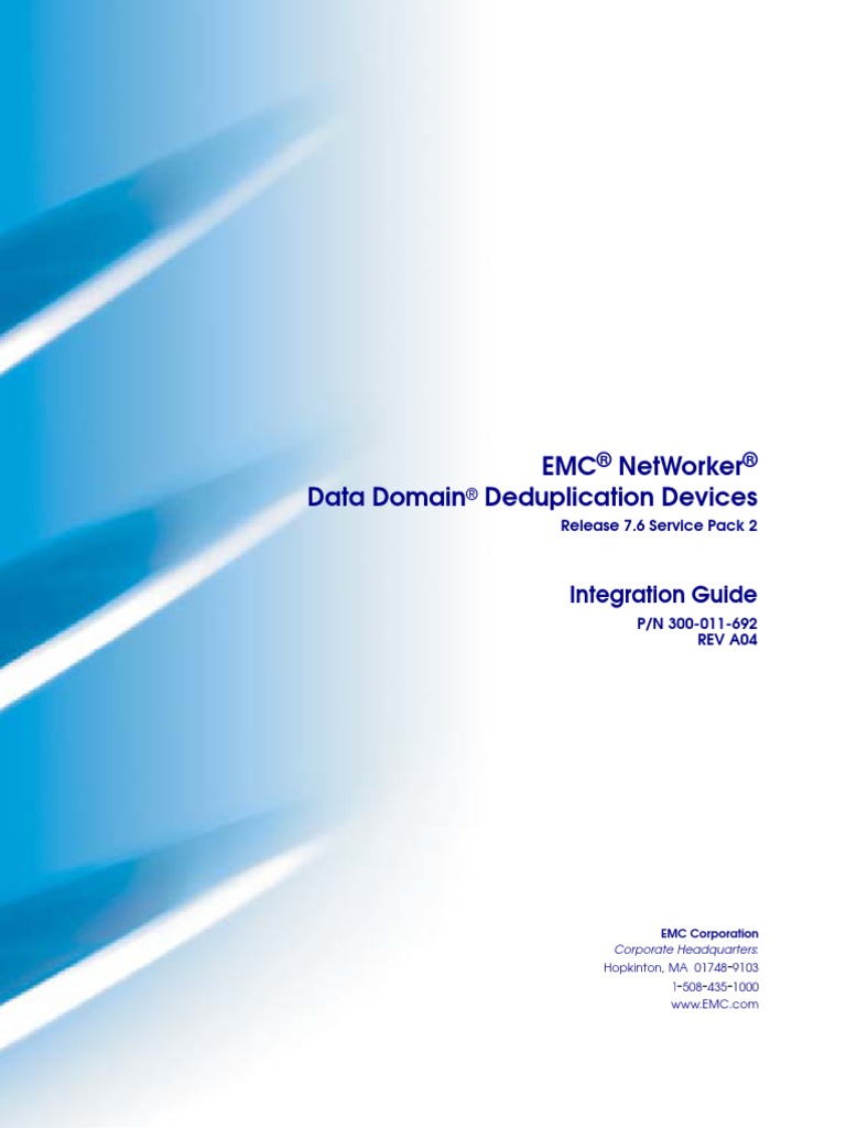 Data Domain Integration Guide | PDF | Backup | Computer Data Storage